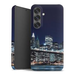 DeinDesign Galaxy S25 Handy Premium Case Smartphone Handyh&uuml;lle Schutzh&uuml;lle matt Usa Brooklyn Bridge New York Premium Case