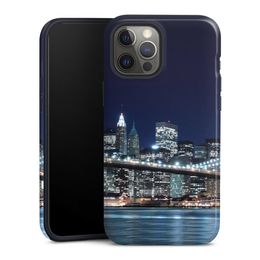 DeinDesign iPhone 12 Pro Max Handy Panzer Handyh&uuml;lle robuste Outdoor H&uuml;lle Schutzh&uuml;lle gl&auml;nzend Usa Brooklyn Bridge New York Tough Case