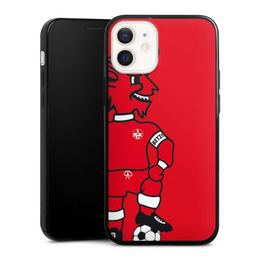 DeinDesign iPhone 12 mini Handy Slim Case extra d&uuml;nn Silikon Handyh&uuml;lle schwarz H&uuml;lle 1. Fc Kaiserslautern Official Licensed Product Soccer Silikon Slim Case