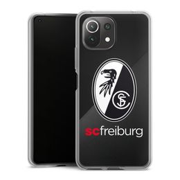 DeinDesign Xiaomi Mi 11 Lite 5G NE Handy Silikon H&uuml;lle Case transparent Handyh&uuml;lle Lettering Sc Freiburg Logo Silikon Case