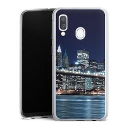 DeinDesign Galaxy A40 Handy Silikon H&uuml;lle Case transparent Handyh&uuml;lle Usa Brooklyn Bridge New York Silikon Case