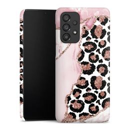 DeinDesign Galaxy A33 5G Handy Premium Case Smartphone Handyh&uuml;lle Schutzh&uuml;lle gl&auml;nzend Marble Glitzer Leopard Premium Case