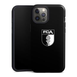 DeinDesign iPhone 12 Pro Max Handy Panzer Handyh&uuml;lle robuste Outdoor H&uuml;lle Schutzh&uuml;lle gl&auml;nzend Logo Official Licensed Product Fc Augsburg Tough Case