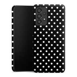 DeinDesign Galaxy A33 5G Handy Premium Case Smartphone Handyh&uuml;lle Schutzh&uuml;lle gl&auml;nzend Points Polka Dots Retro Premium Case