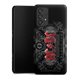 DeinDesign Galaxy A33 5G Handy Premium Case Smartphone Handyh&uuml;lle Schutzh&uuml;lle gl&auml;nzend Merchandise Black Ice Acdc Premium Case