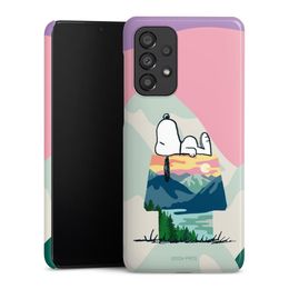 DeinDesign Galaxy A33 5G Handy Premium Case Smartphone Handyh&uuml;lle Schutzh&uuml;lle gl&auml;nzend Official Licensed Product Peanuts Snoopy Premium Case
