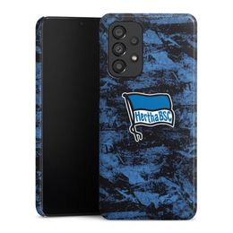 DeinDesign Galaxy A33 5G Handy Premium Case Smartphone Handyh&uuml;lle Schutzh&uuml;lle gl&auml;nzend Flag Logo Hertha Bsc Premium Case