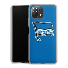 DeinDesign Xiaomi Mi 11 Lite 5G NE Handy Silikon H&uuml;lle Case transparent Handyh&uuml;lle Hertha Bsc Official Licensed Product Flag Silikon Case