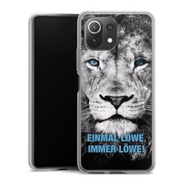 DeinDesign Xiaomi Mi 11 Lite 5G NE Handy Silikon H&uuml;lle Case transparent Handyh&uuml;lle Tsv 1860 M&uuml;nchen Official Licensed Product Lion Silikon Case