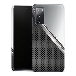 DeinDesign Galaxy S20 FE Handy Premium Case Smartphone Handyh&uuml;lle Schutzh&uuml;lle gl&auml;nzend Carbon Steel Metall Premium Case