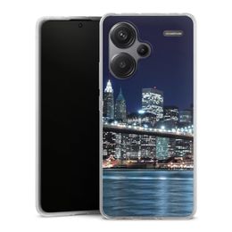 DeinDesign Xiaomi Redmi Note 13 Pro Plus Handy Silikon H&uuml;lle Case transparent Handyh&uuml;lle Usa Brooklyn Bridge New York Silikon Case