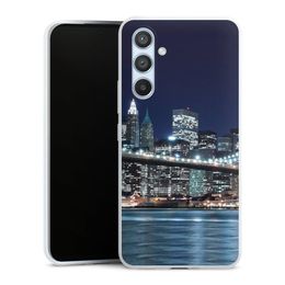 DeinDesign Galaxy A54 5G Handy Slim Case Silikon Handyh&uuml;lle transparent H&uuml;lle extra d&uuml;nn Usa Brooklyn Bridge New York Silikon Slim Case