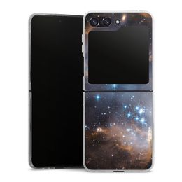DeinDesign Galaxy Z Flip 5 Handy Hard Case Schutzh&uuml;lle transparent Smartphone Handy H&uuml;lle Galaxy Weltall Star Hard Case