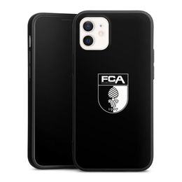 DeinDesign iPhone 12 mini Handy Premium Silikon H&uuml;lle Handyh&uuml;lle schwarz Case Logo Official Licensed Product Fc Augsburg Silikon Premium Case