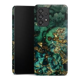 DeinDesign Galaxy A33 5G Handy Premium Case Smartphone Handyh&uuml;lle Schutzh&uuml;lle gl&auml;nzend Marble Muster Glitzer Premium Case