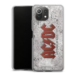 DeinDesign Xiaomi Mi 11 Lite 5G NE Handy Silikon H&uuml;lle Case transparent Handyh&uuml;lle Merchandise Acdc Logo Silikon Case