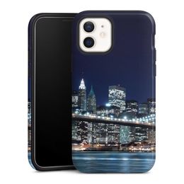 DeinDesign iPhone 12 mini Handy Panzer Handyh&uuml;lle robuste Outdoor H&uuml;lle Schutzh&uuml;lle gl&auml;nzend Usa Brooklyn Bridge New York Tough Case