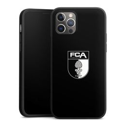 DeinDesign iPhone 12 Pro Handy Premium Silikon H&uuml;lle Handyh&uuml;lle schwarz Case Logo Official Licensed Product Fc Augsburg Silikon Premium Case