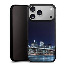 DeinDesign iPhone 17 Pro Max Handy Silikon H&uuml;lle Case schwarz Handyh&uuml;lle Usa Brooklyn Bridge New York