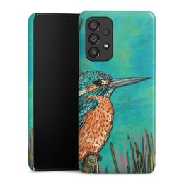 DeinDesign Galaxy A33 5G Handy Premium Case Smartphone Handyh&uuml;lle Schutzh&uuml;lle gl&auml;nzend Painting Animals Bird Premium Case