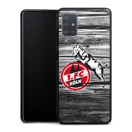 DeinDesign Galaxy A51 Handy Hard Case Schutzh&uuml;lle schwarz Smartphone Backcover 1. Fc K&ouml;ln Wooden Look Official Licensed Product Hard Case