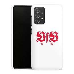 DeinDesign Galaxy A52s 5G Handy Premium Case Smartphone Handyh&uuml;lle Schutzh&uuml;lle gl&auml;nzend Official Licensed Product Lettering Vfb Stuttgart Premium Case