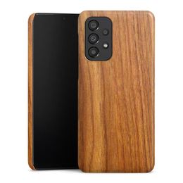DeinDesign Galaxy A33 5G Handy Premium Case Smartphone Handyh&uuml;lle Schutzh&uuml;lle gl&auml;nzend Wooden Look Larch Wood Premium Case