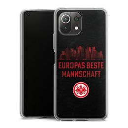 DeinDesign Xiaomi Mi 11 Lite 5G NE Handy Silikon H&uuml;lle Case transparent Handyh&uuml;lle Merchandise European Cup Eintracht Frankfurt Silikon Case