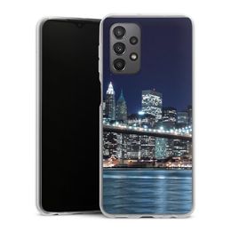 DeinDesign Galaxy A23 5G Handy Silikon H&uuml;lle Case transparent Handyh&uuml;lle Usa Brooklyn Bridge New York Silikon Case