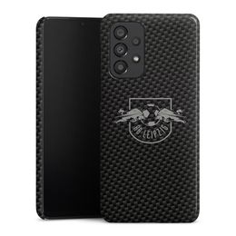 DeinDesign Galaxy A33 5G Handy Premium Case Smartphone Handyh&uuml;lle Schutzh&uuml;lle gl&auml;nzend Carbon Metallic Look Rb Leipzig Premium Case