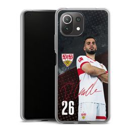 DeinDesign Xiaomi Mi 11 Lite 5G NE Handy Silikon H&uuml;lle Case transparent Handyh&uuml;lle Vfb Stuttgart Deniz Undav Official Licensed Product Silikon Case