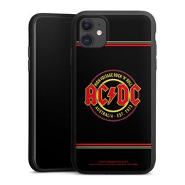 DeinDesign iPhone 11 Handy Premium Silikon H&uuml;lle Handyh&uuml;lle schwarz Case Acdc Merchandise Logo Silikon Premium Case