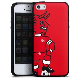 DeinDesign iPhone SE (2016-2019) Handy Silikon H&uuml;lle Case schwarz Handyh&uuml;lle 1. Fc Kaiserslautern Official Licensed Product Soccer