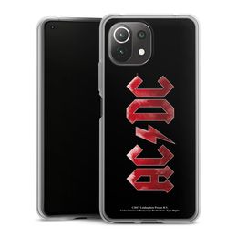 DeinDesign Xiaomi Mi 11 Lite 5G NE Handy Silikon H&uuml;lle Case transparent Handyh&uuml;lle Logo Merchandise Acdc Silikon Case
