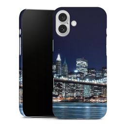 DeinDesign iPhone 16 Plus Handy Premium Case Smartphone Handyh&uuml;lle Schutzh&uuml;lle matt Usa Brooklyn Bridge New York Premium Case