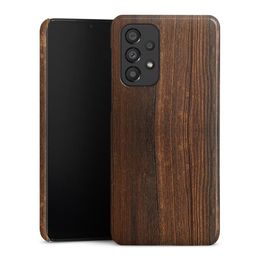 DeinDesign Galaxy A33 5G Handy Premium Case Smartphone Handyh&uuml;lle Schutzh&uuml;lle gl&auml;nzend Nut Tree Wooden Look Wood Premium Case