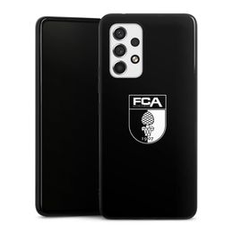 DeinDesign Galaxy A53 5G Handy Silikon H&uuml;lle Case schwarz Handyh&uuml;lle Logo Official Licensed Product Fc Augsburg