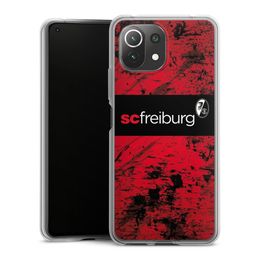DeinDesign Xiaomi Mi 11 Lite 5G NE Handy Silikon H&uuml;lle Case transparent Handyh&uuml;lle Official Licensed Product Sc Freiburg Logo Silikon Case