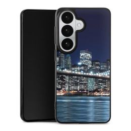 DeinDesign Galaxy S26 Handy Slim Case extra d&uuml;nn Silikon Handyh&uuml;lle schwarz H&uuml;lle Usa Brooklyn Bridge New York Silikon Slim Case