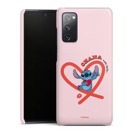 DeinDesign Galaxy S20 FE Handy Premium Case Smartphone Handyh&uuml;lle Schutzh&uuml;lle gl&auml;nzend Lilo & Stitch Heart Disney Premium Case