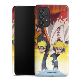 DeinDesign Galaxy A33 5G Handy Premium Case Smartphone Handyh&uuml;lle Schutzh&uuml;lle gl&auml;nzend Minato Namikaze Official Licensed Product Naruto Shippuden Premium Case