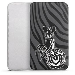 DeinDesign iPhone 16 Pro Max Handy H&uuml;lle Tasche Sleeve Socke Schutzh&uuml;lle Zebra Msv Duisburg Muster Sleeve