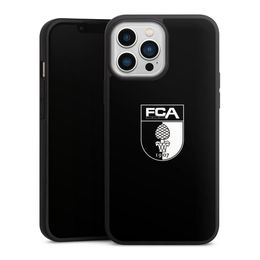 DeinDesign iPhone 13 Pro Max Handy Premium Silikon H&uuml;lle Handyh&uuml;lle schwarz Case Logo Official Licensed Product Fc Augsburg Silikon Premium Case