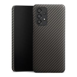 DeinDesign Galaxy A33 5G Handy Premium Case Smartphone Handyh&uuml;lle Schutzh&uuml;lle gl&auml;nzend Muster Carbon Metallic Look Premium Case