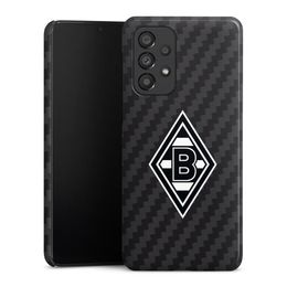 DeinDesign Galaxy A33 5G Handy Premium Case Smartphone Handyh&uuml;lle Schutzh&uuml;lle gl&auml;nzend Carbon Gladbach Borussia M&ouml;nchengladbach Premium Case