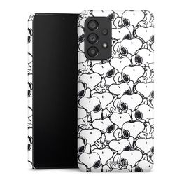 DeinDesign Galaxy A33 5G Handy Premium Case Smartphone Handyh&uuml;lle Schutzh&uuml;lle gl&auml;nzend Peanuts Snoopy Muster Premium Case