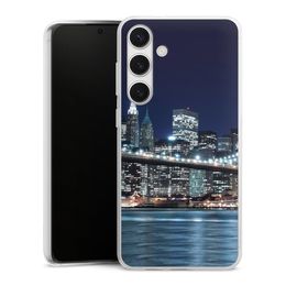 DeinDesign Galaxy S24+ Handy Silikon H&uuml;lle Case transparent Handyh&uuml;lle Usa Brooklyn Bridge New York Silikon Case