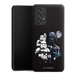 DeinDesign Galaxy A33 5G Handy Premium Case Smartphone Handyh&uuml;lle Schutzh&uuml;lle gl&auml;nzend Star Wars Weltall Movie Premium Case