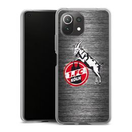 DeinDesign Xiaomi Mi 11 Lite 5G NE Handy Silikon H&uuml;lle Case transparent Handyh&uuml;lle Metallic Look Official Licensed Product 1. Fc K&ouml;ln Silikon Case