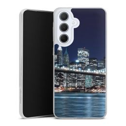 DeinDesign Galaxy A36 5G Handy Slim Case Silikon Handyh&uuml;lle transparent H&uuml;lle extra d&uuml;nn Usa Brooklyn Bridge New York Silikon Slim Case